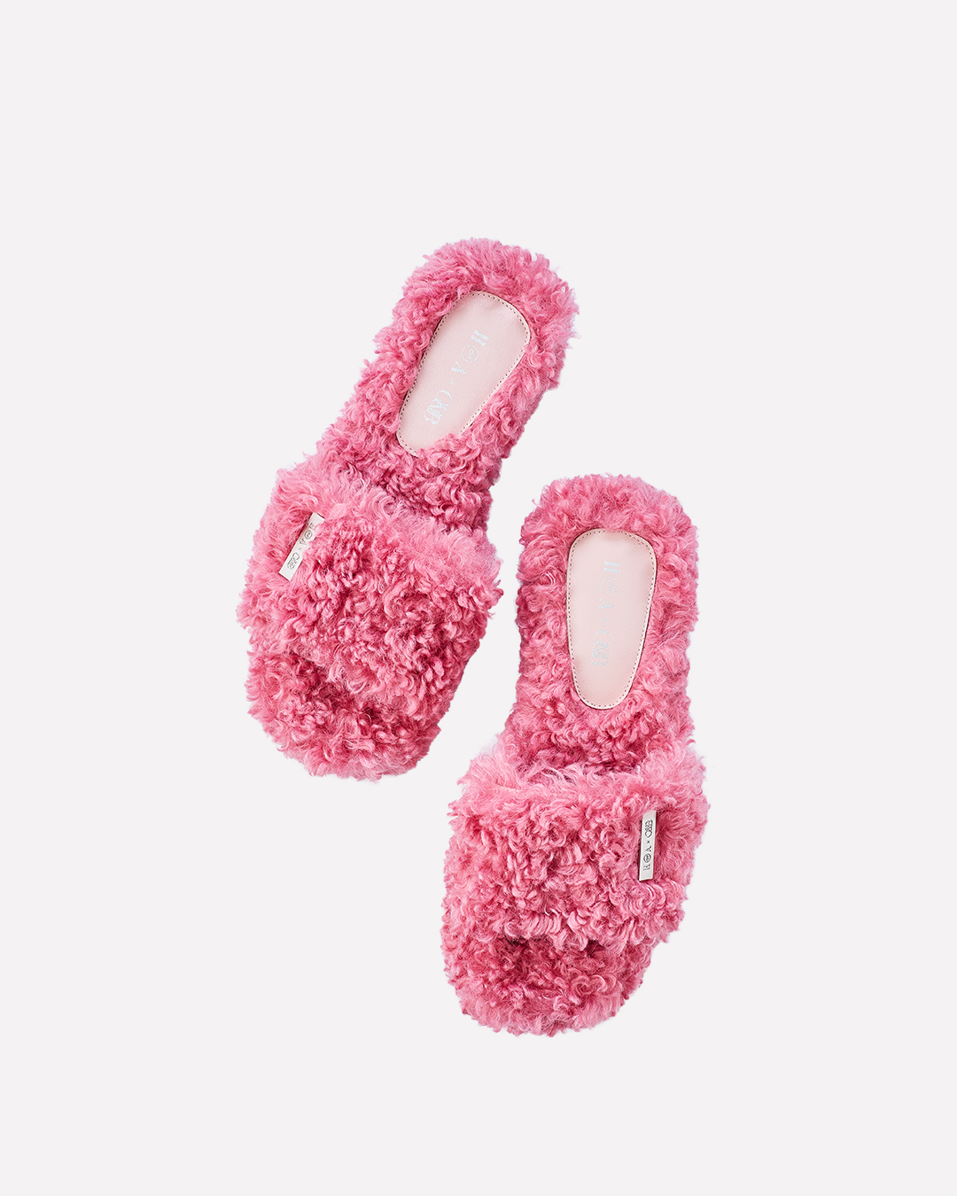 FLUFFY SANDALS_ROCKY PINK | Haus Of Abbi