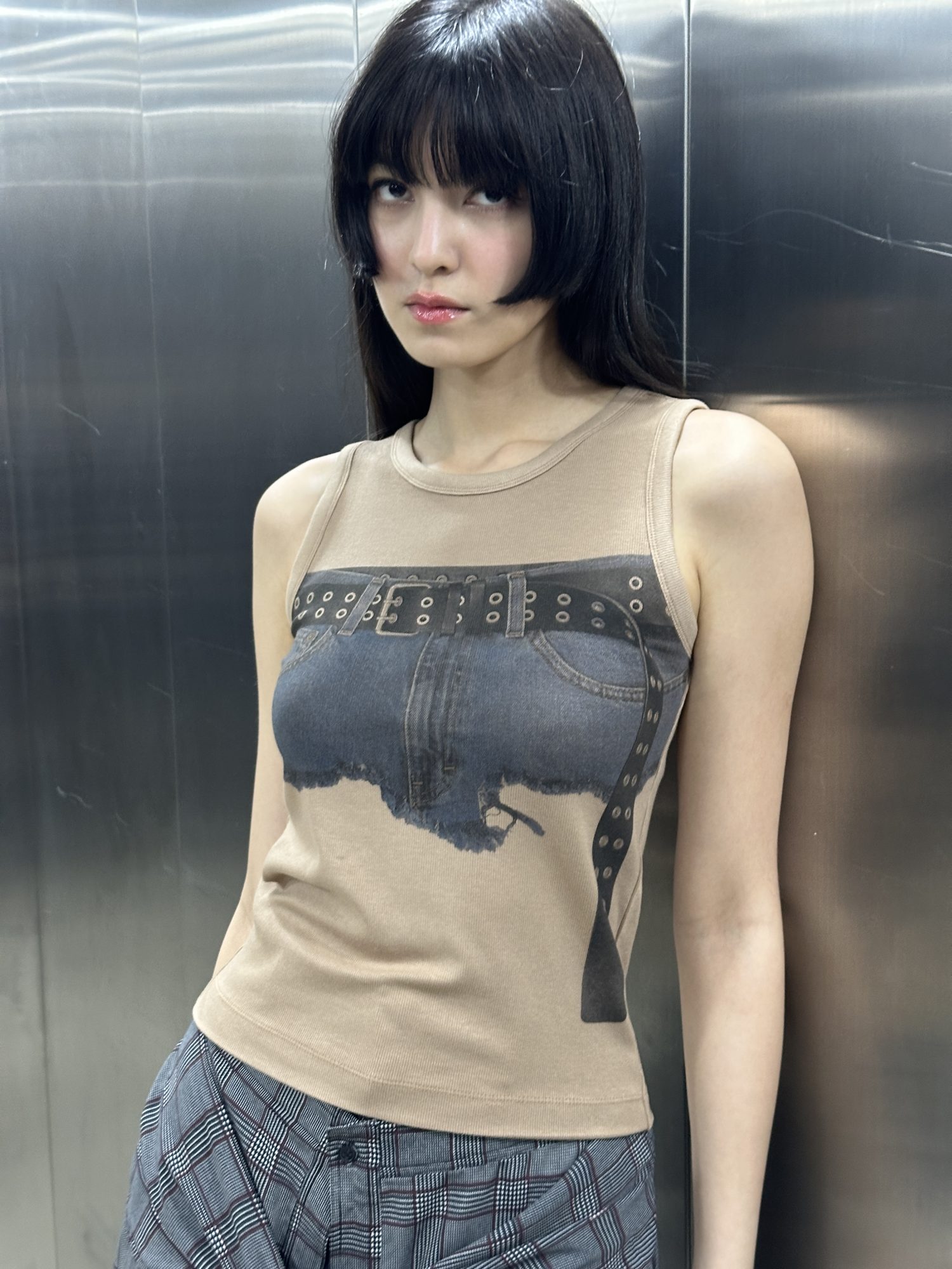 (DROP 2) TYLA SINGLET – BROWN | Haus Of Abbi