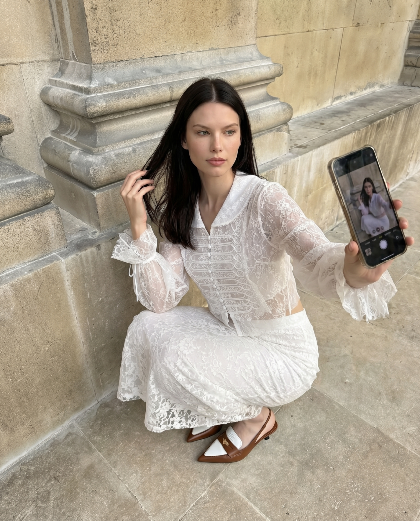 NAPOLEON LACE SHIRT – WHITE | Haus Of Abbi